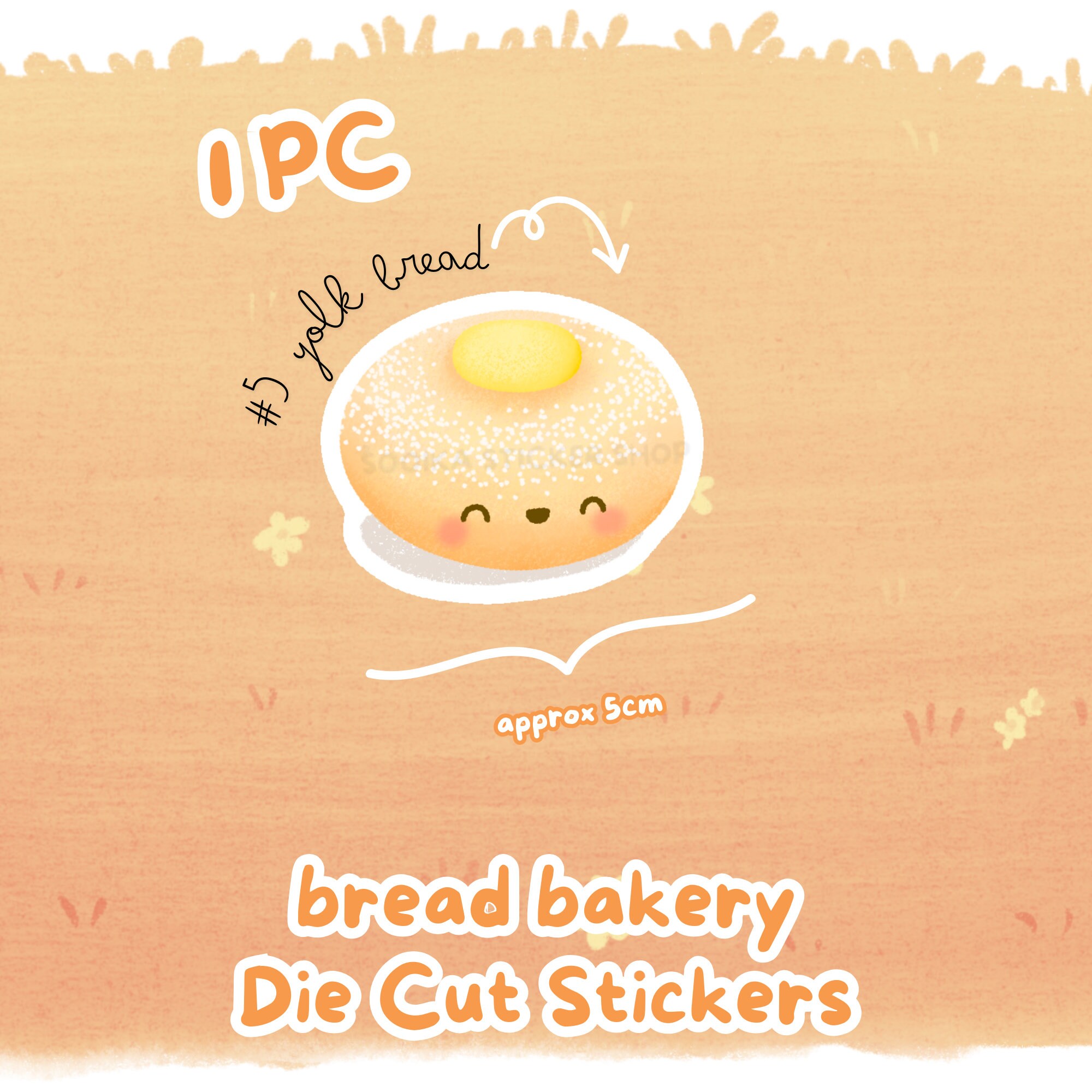 Bread Bakery Kawaii Cute Aesthetic Bakery Bread Bear Diecut Stickers ...