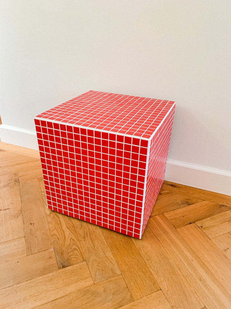 Tiled Cube Side Table | Etsy