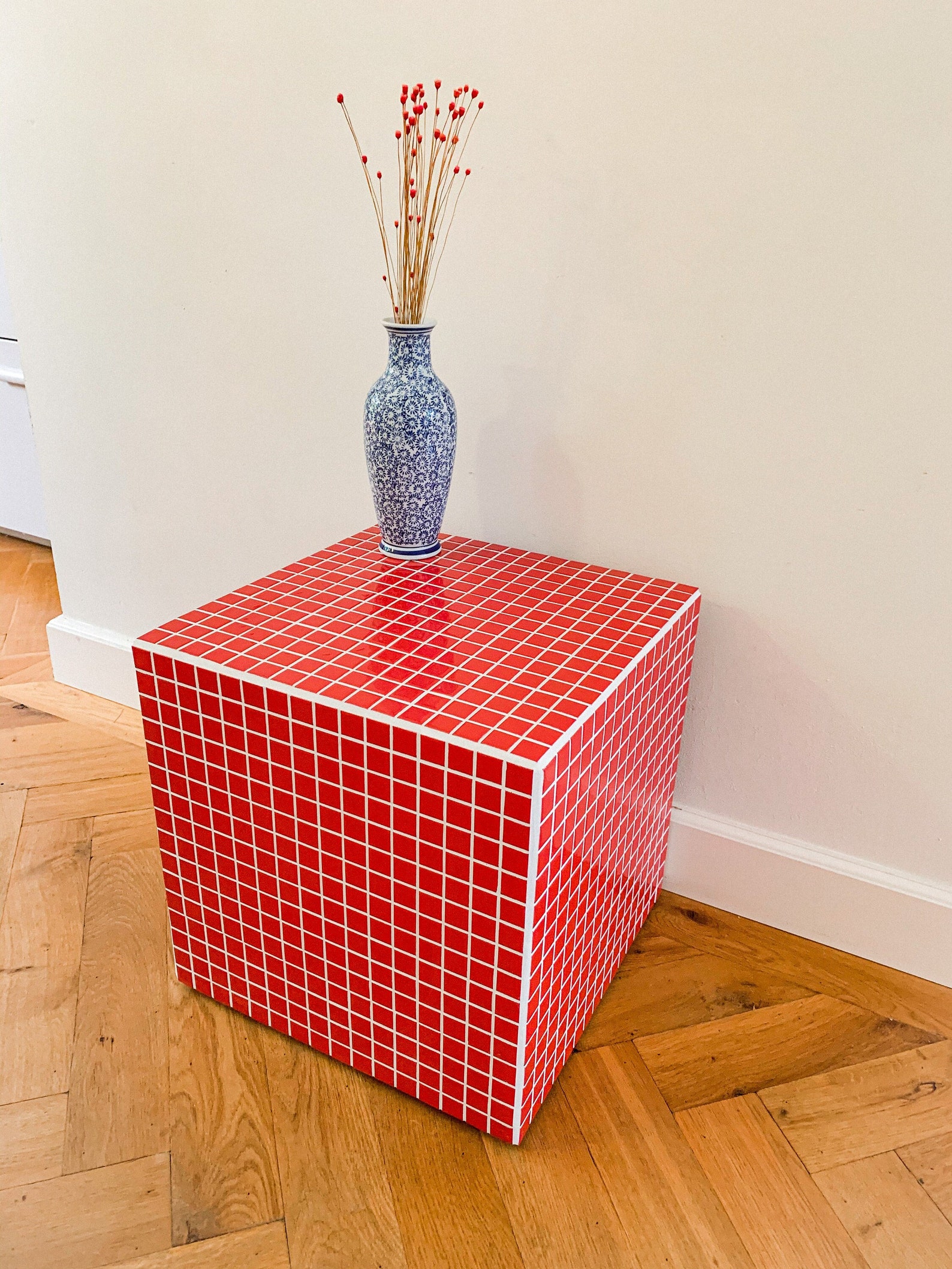 Tiled Cube Side Table - Etsy