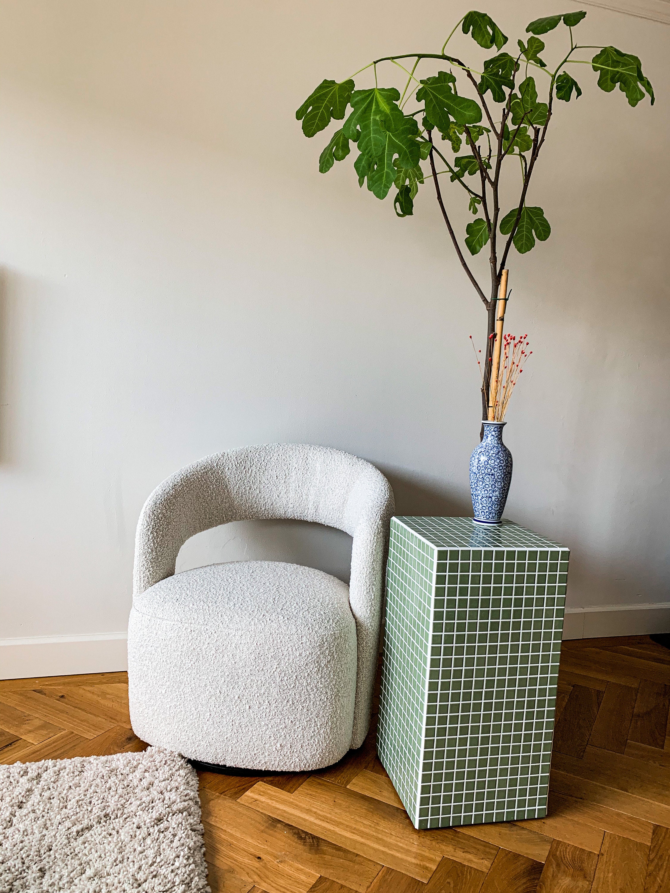 Tiled Cube Side Table - Etsy
