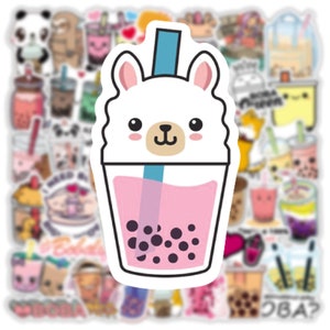 Boba Bubble Tea Stickers for Hydro Flask 50-pack,cute Water Bottle ...