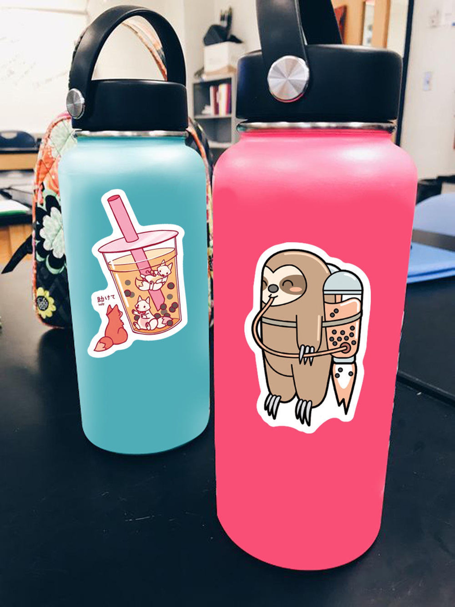 Boba Bubble Tea Stickers for Hydro Flask 50-pack,cute Water Bottle ...