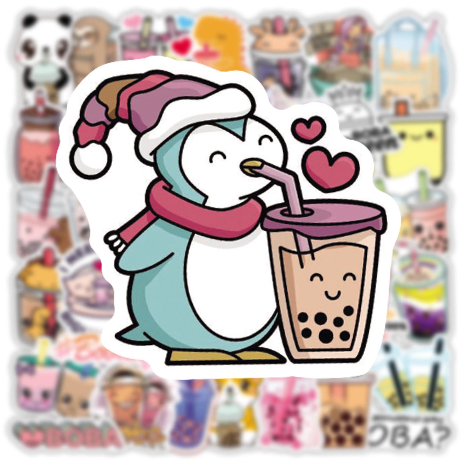 Boba Bubble Tea Stickers for Hydro Flask 50-pack,cute Water Bottle ...