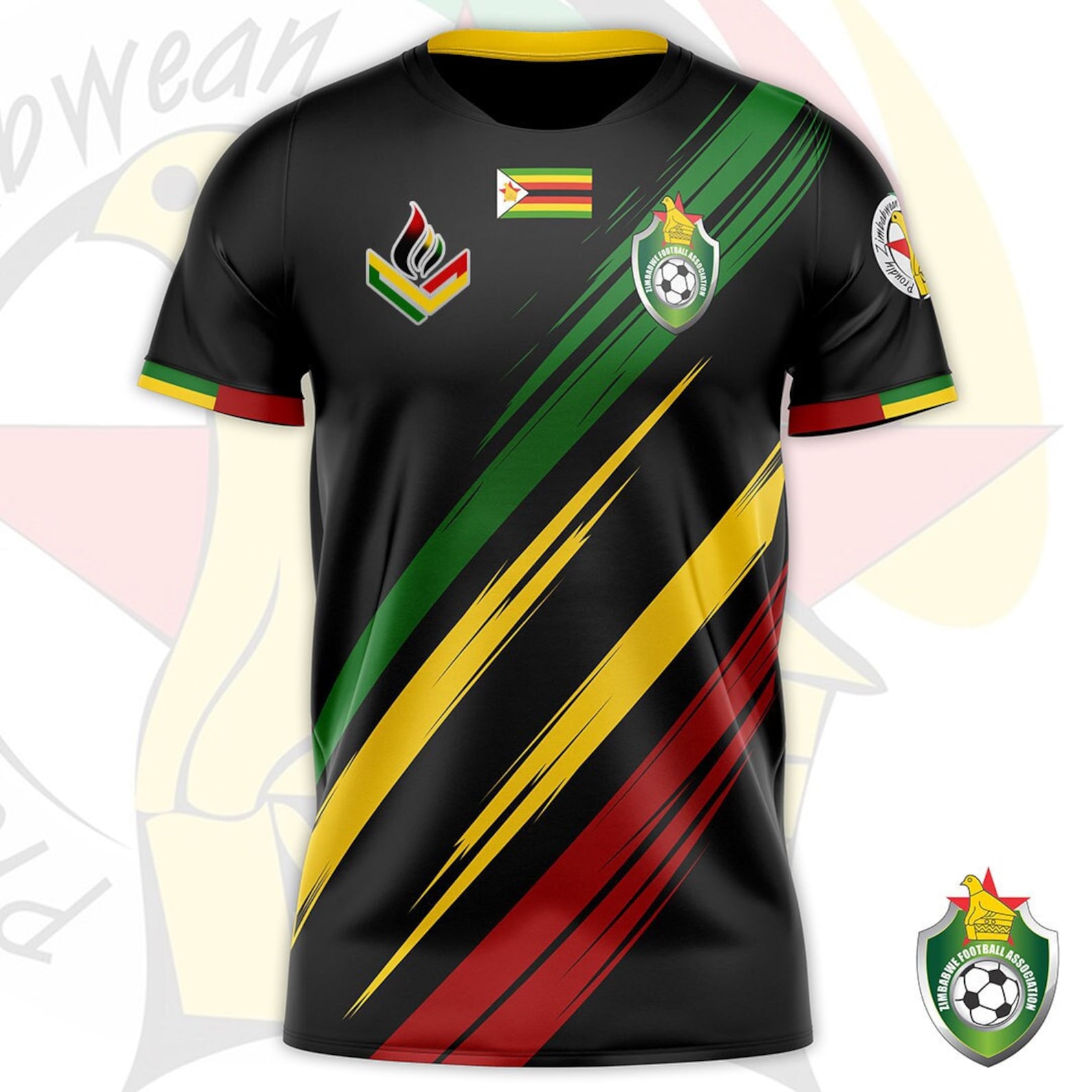 Zimbabwe Soccer Football- Fan Jersey - Etsy