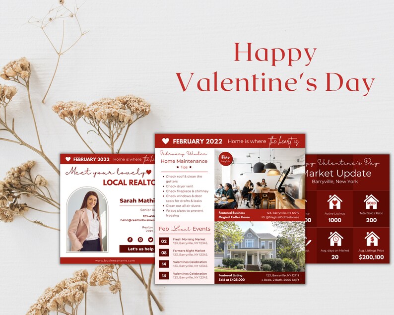 Real Estate Newsletter, February Newsletter, Real Estate Valentine ...