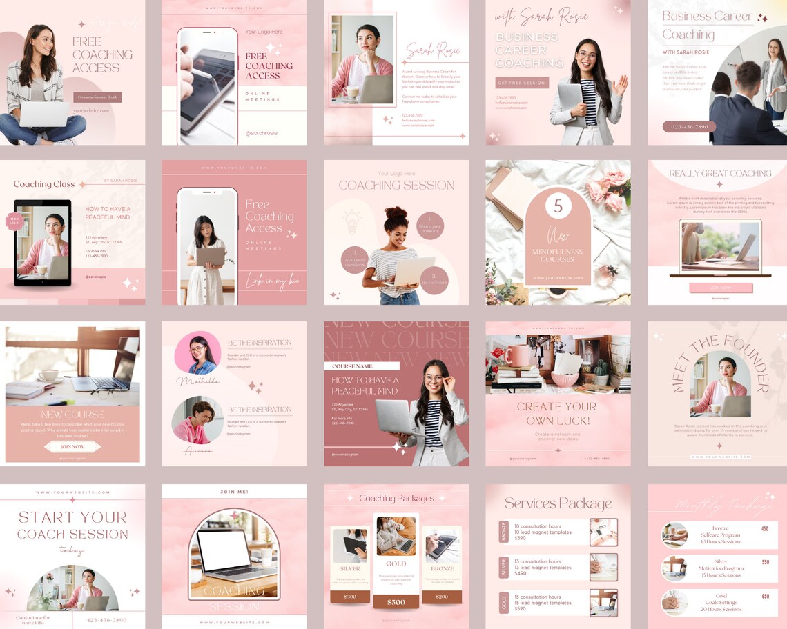 Instagram Post for Coaches Life Coach Social Media Templates | Etsy