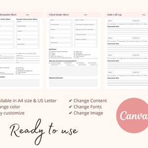 Realtor Client Intake Sheet: Real Estate Client Form (digital Download ...