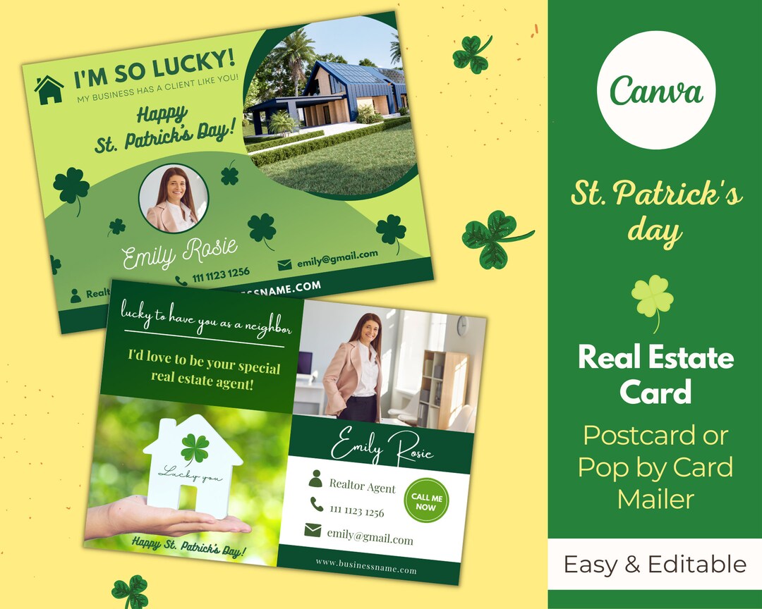 St Patricks Real Estate, March Realtor, March Real Estate, Spring Pop ...