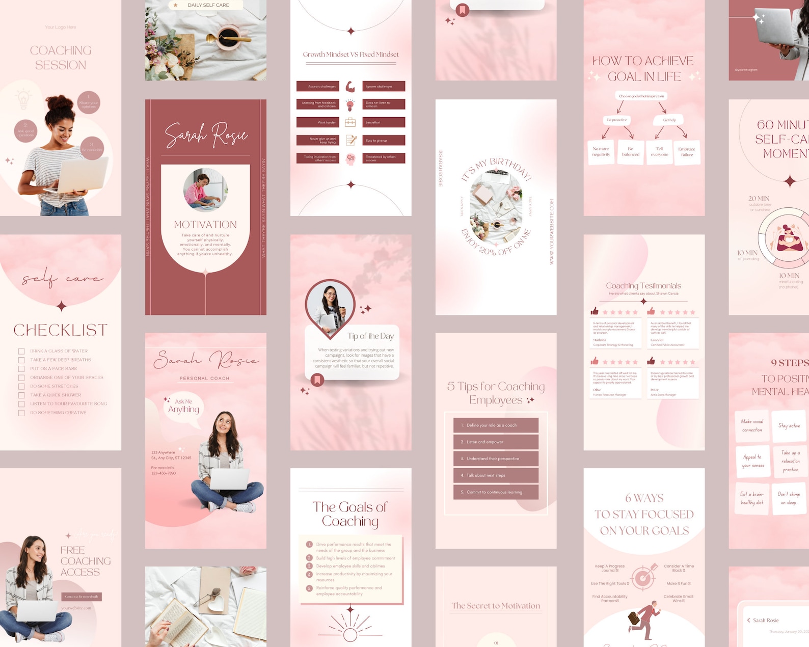 Instagram Post for Coaches Life Coach Social Media Templates - Etsy