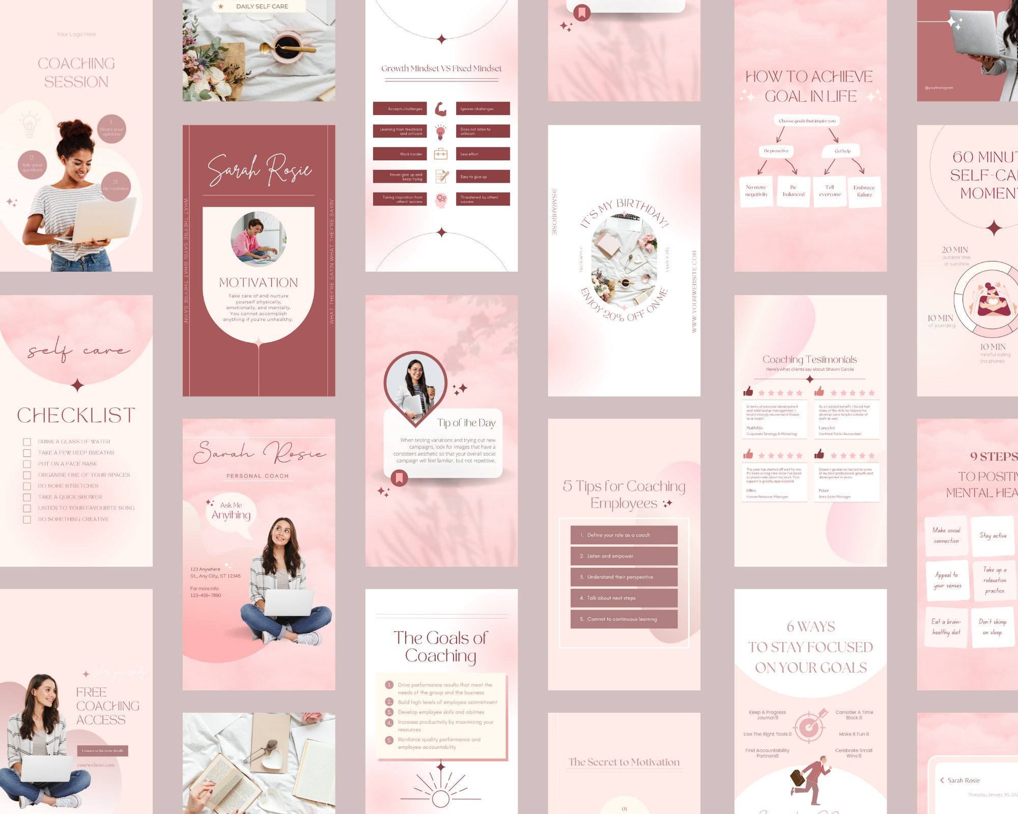 Instagram Post for Coaches Life Coach Social Media Templates - Etsy UK