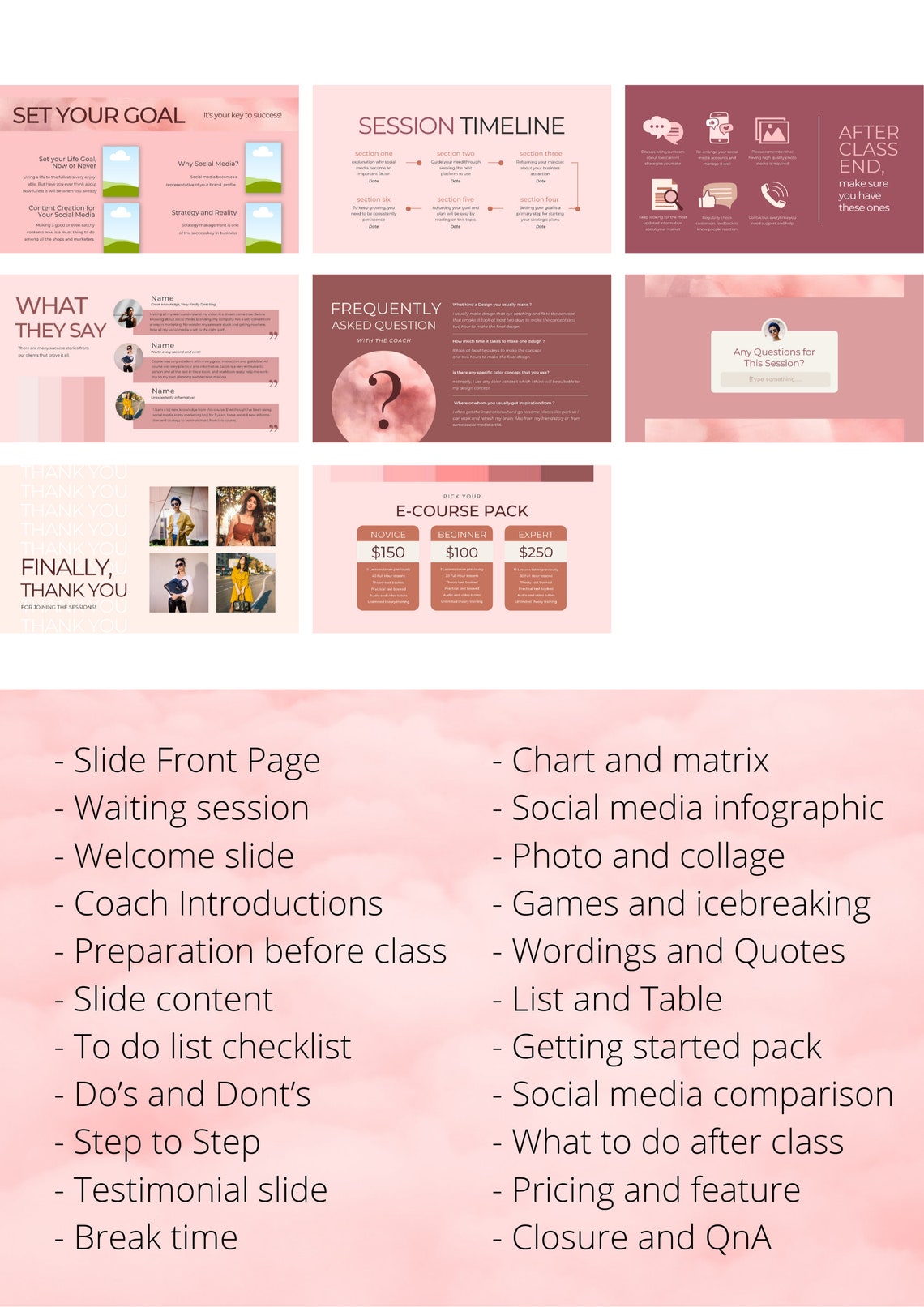 80 Webinar Online Course Slide Deck Presentation Online - Etsy