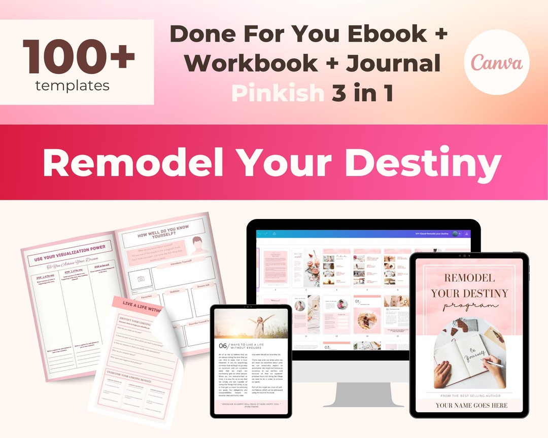 Remodel Your Destiny Coaching Program: Ebook, Workbook & Journal (canva ...