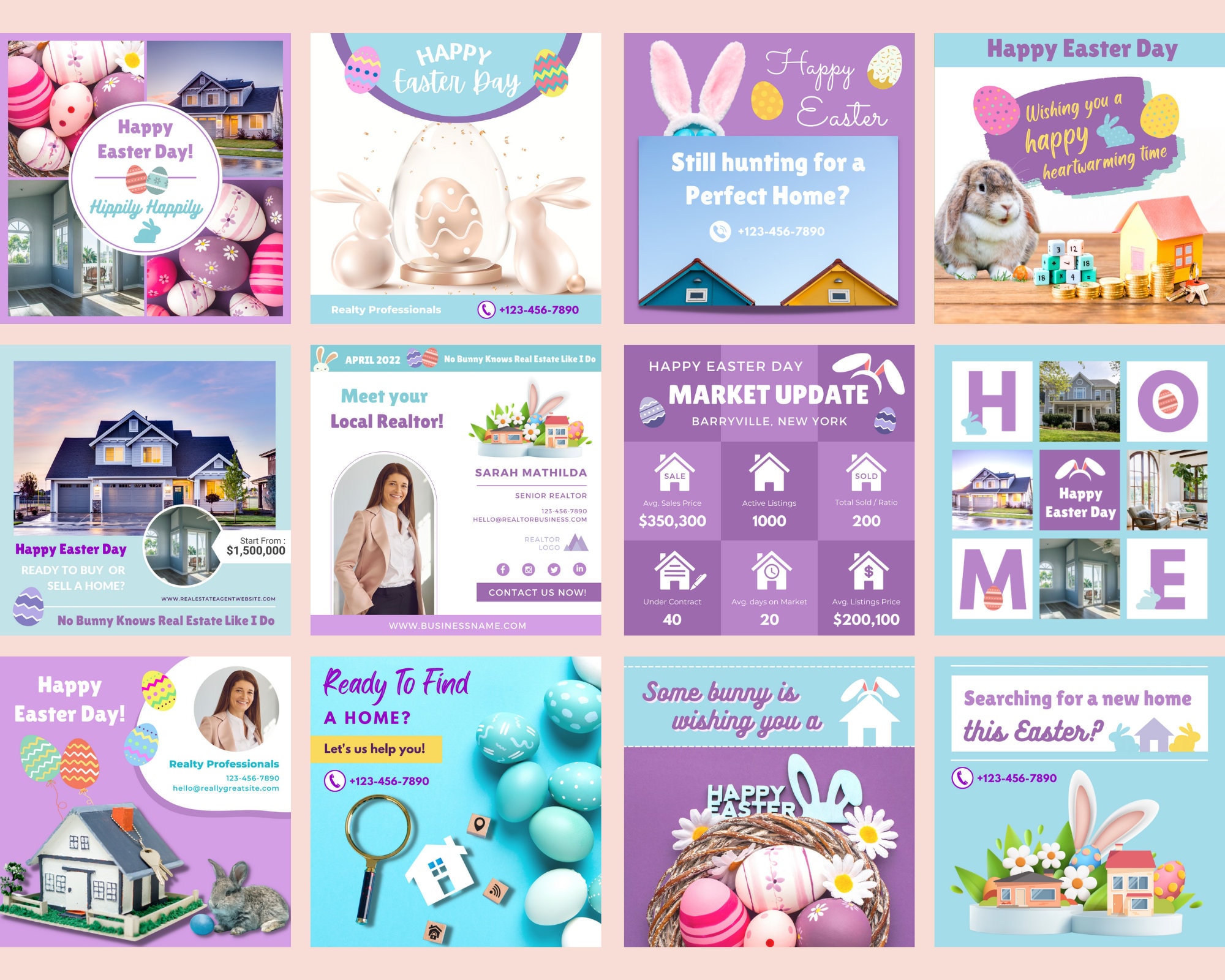 Real Estate Happy Easter Day Posts, Real Estate Instagram Post, Real ...