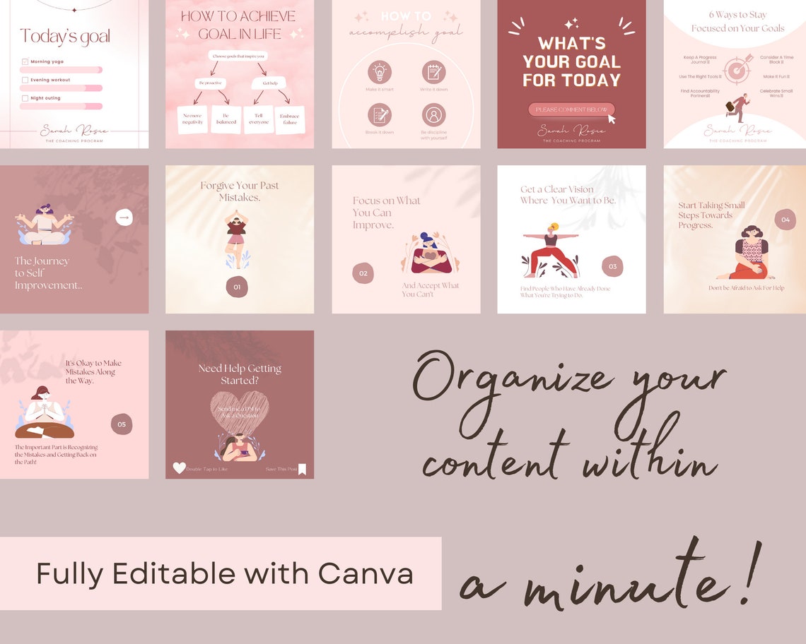 Instagram Post for Coaches Life Coach Social Media Templates - Etsy