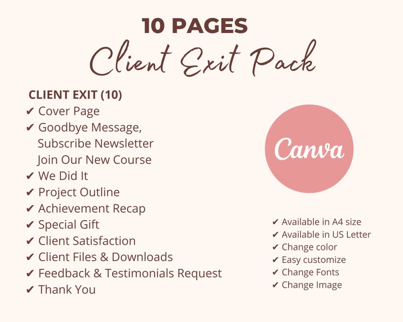 Client Exit Pack Template, Client Goodbye Packet, Offboarding Template ...