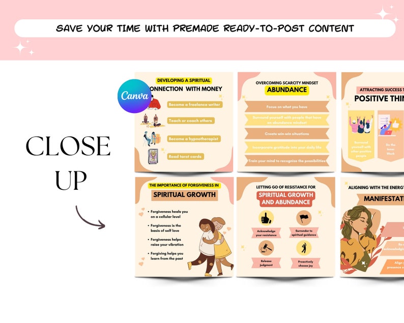 30 Life Coach Spiritual Infographic Instagram Canva (Download Now) - Etsy