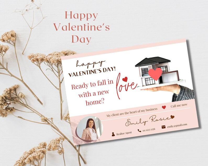 Real Estate Valentines Day Card: Realtor Marketing Mailer (canva ...