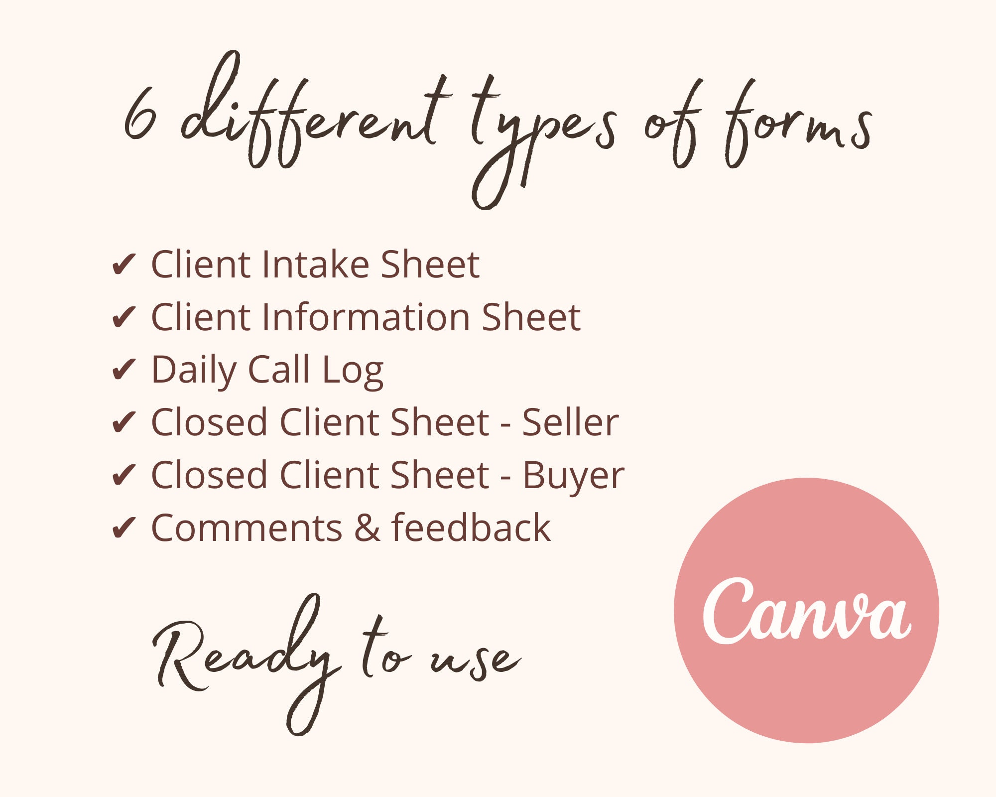 Realtor Client Intake Sheet: Real Estate Client Form (digital Download ...
