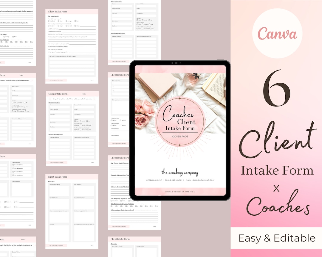 Client Intake Form for Coaches: Business Tools (digital Download) - Etsy