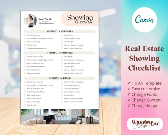Real Estate Home Showing Checklist Realtor Marketing Seller - Etsy