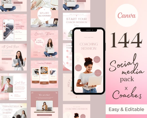Instagram Post for Coaches Life Coach Social Media Templates - Etsy