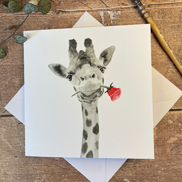 Giraffe Card - Etsy UK