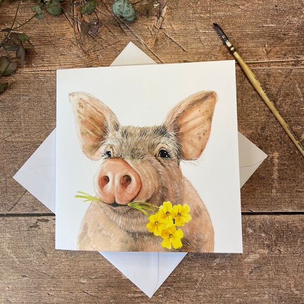 Pig Card - Etsy