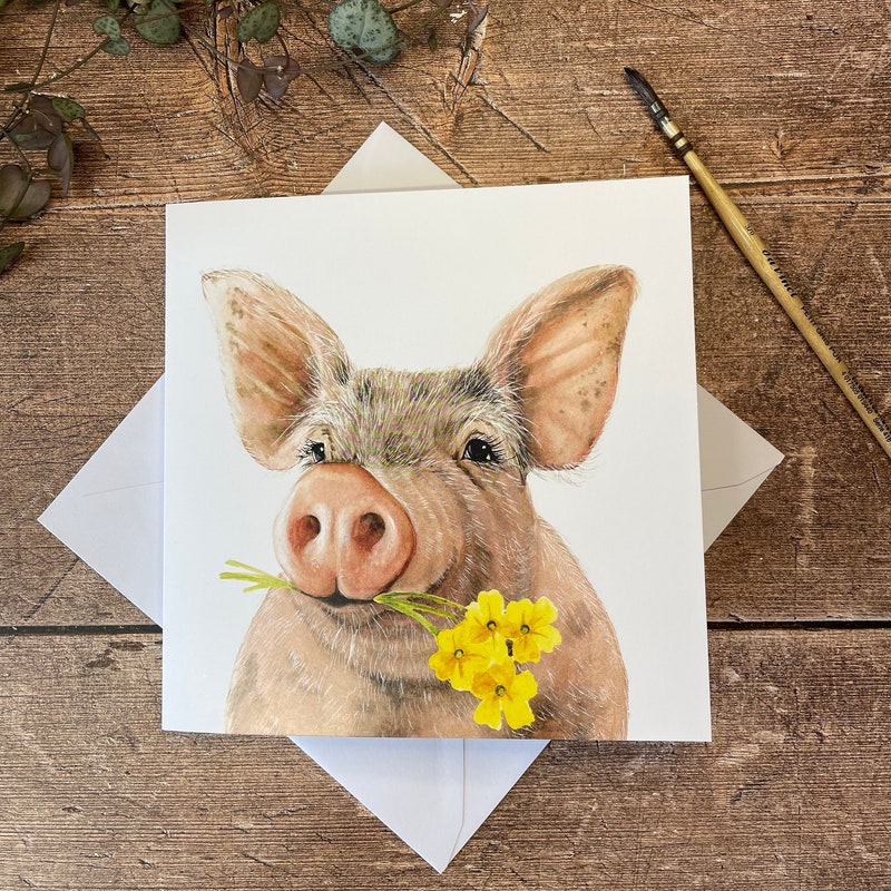 Pig Card - Etsy