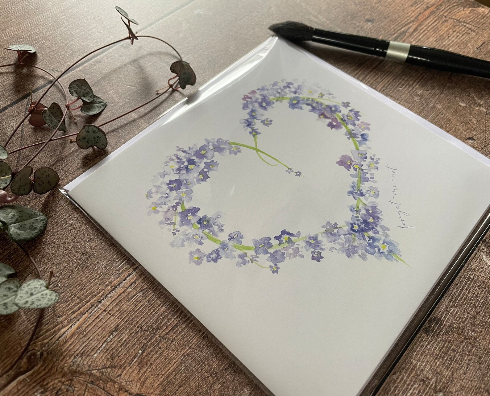 Forget Me Not Condolence Card Sympathy Card - Etsy
