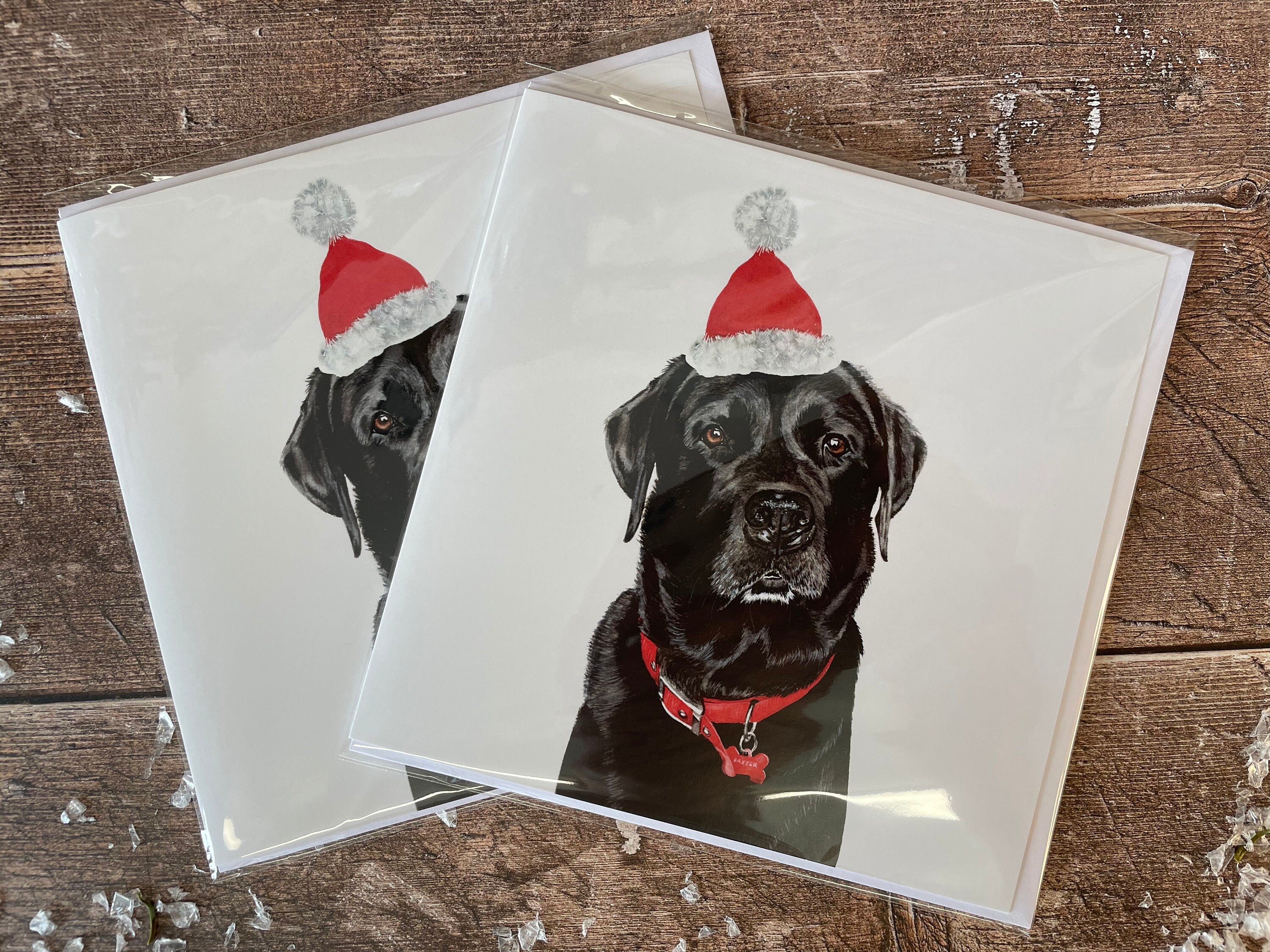 Labrador Christmas Card | Black Labrador Card - Etsy