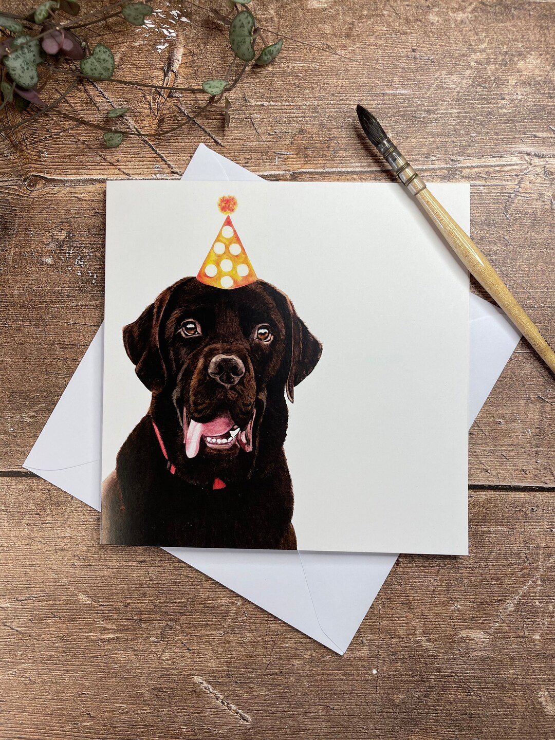Chocolate Labrador Birthday Card | Brown Labrador - Etsy