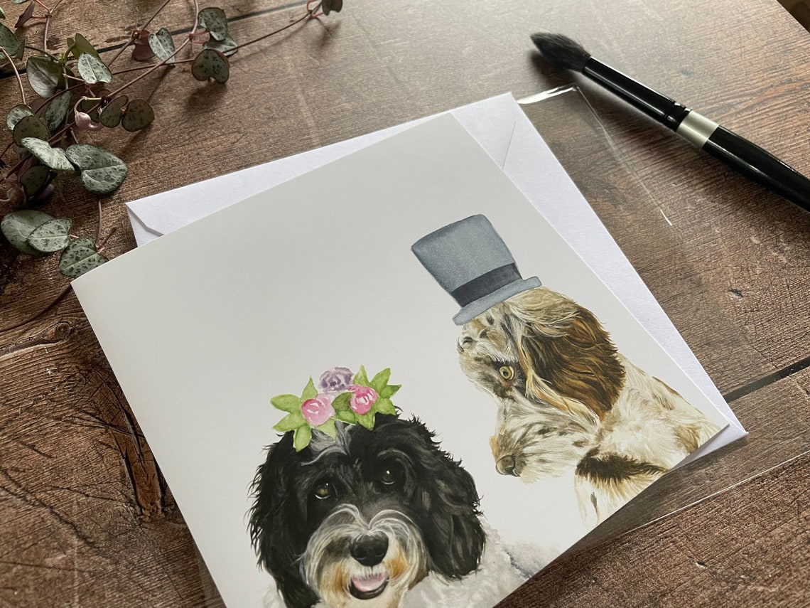 Cockapoo Wedding Card Cockapoo Anniversary Card Cockerpoo - Etsy