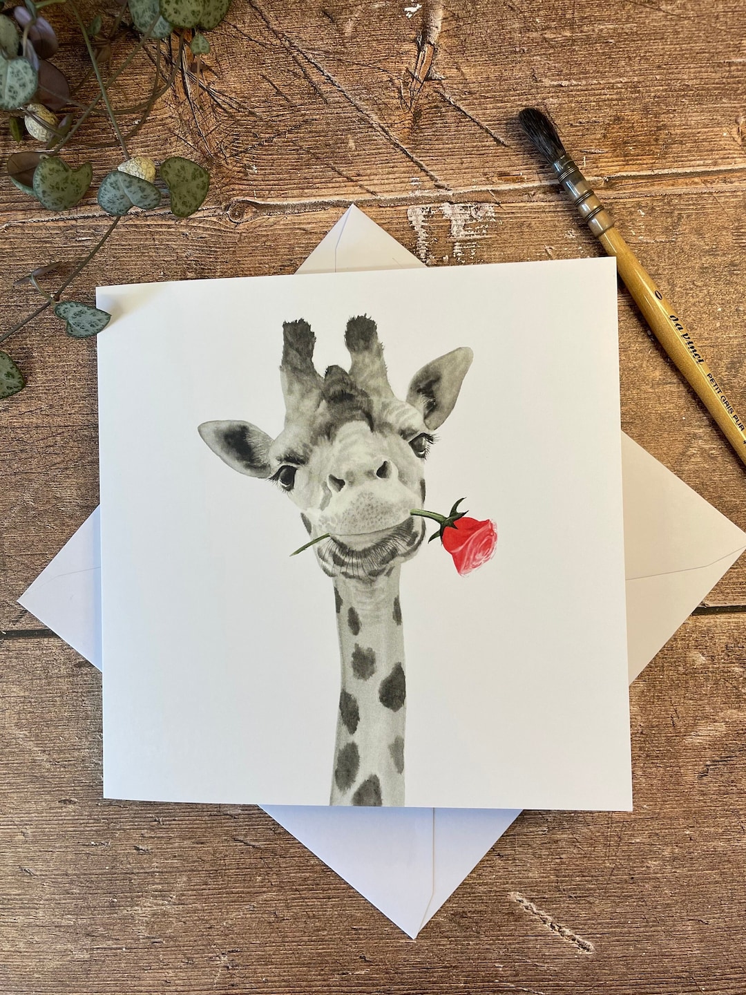 Giraffe Card | Any Occasion Card | Thank You Card | Teacher Card - Etsy