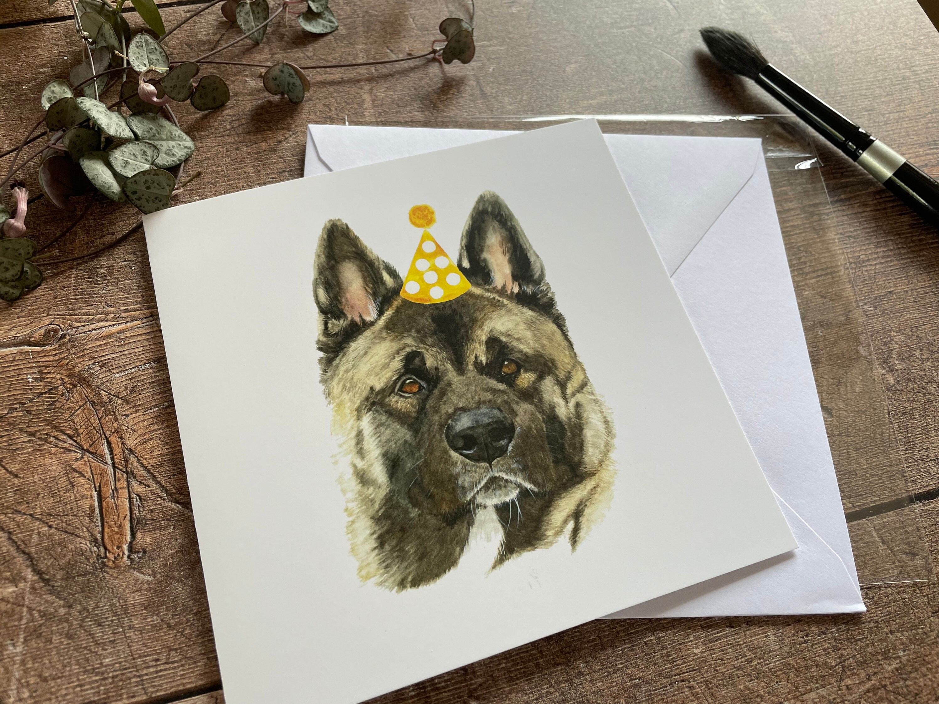 Akita Birthday Card - Etsy