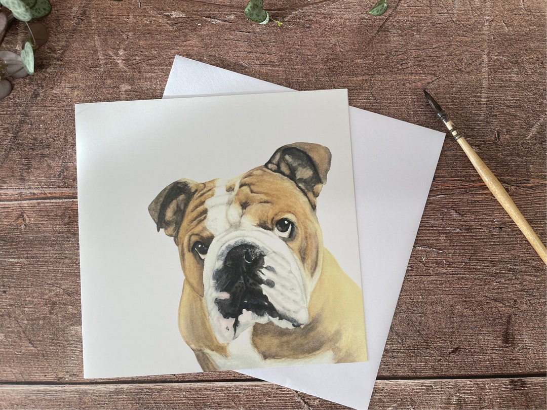 Bulldog Card | Any Occasion Card - Etsy