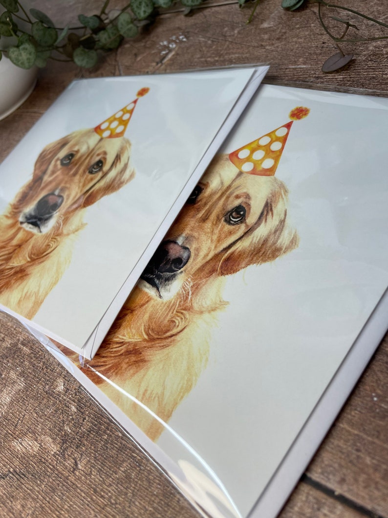 Golden Retriever Birthday Card - Etsy