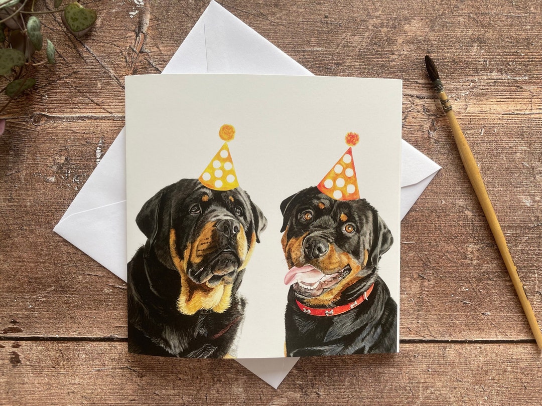 Rottweiler Birthday Card - Etsy