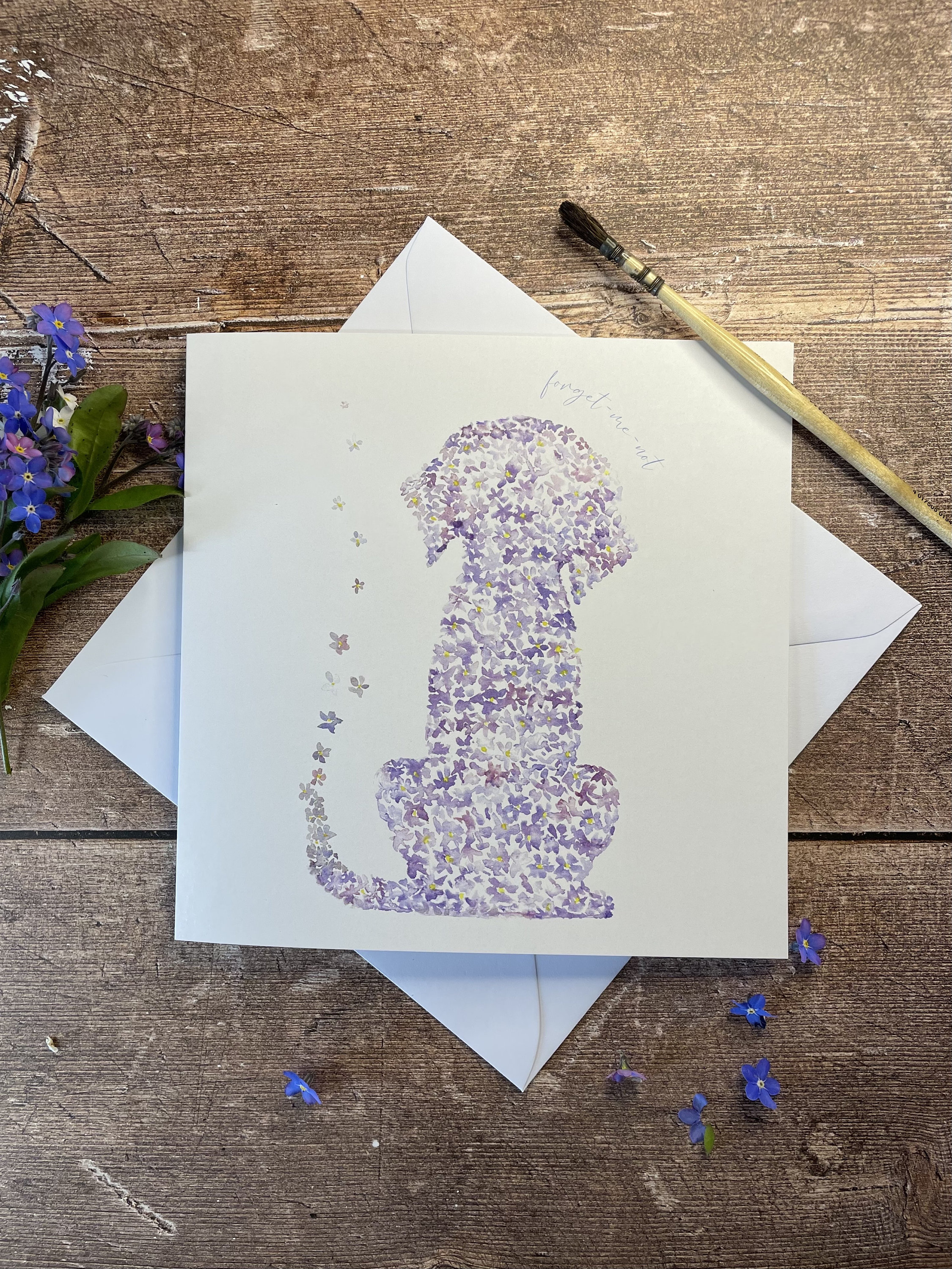 Forget Me Not Dog Condolence Card | Pet Sympathy Card - Etsy