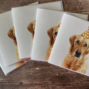 Golden Retriever Birthday Card - Etsy