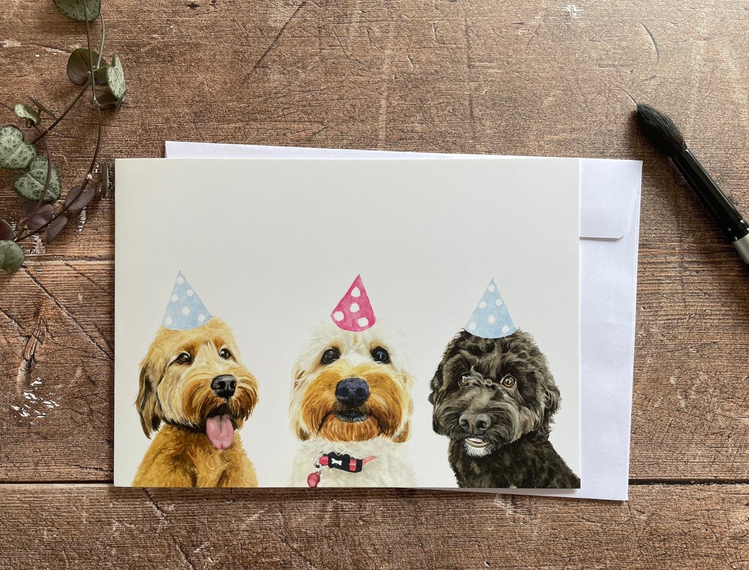 Labradoodle Birthday Card - Etsy UK