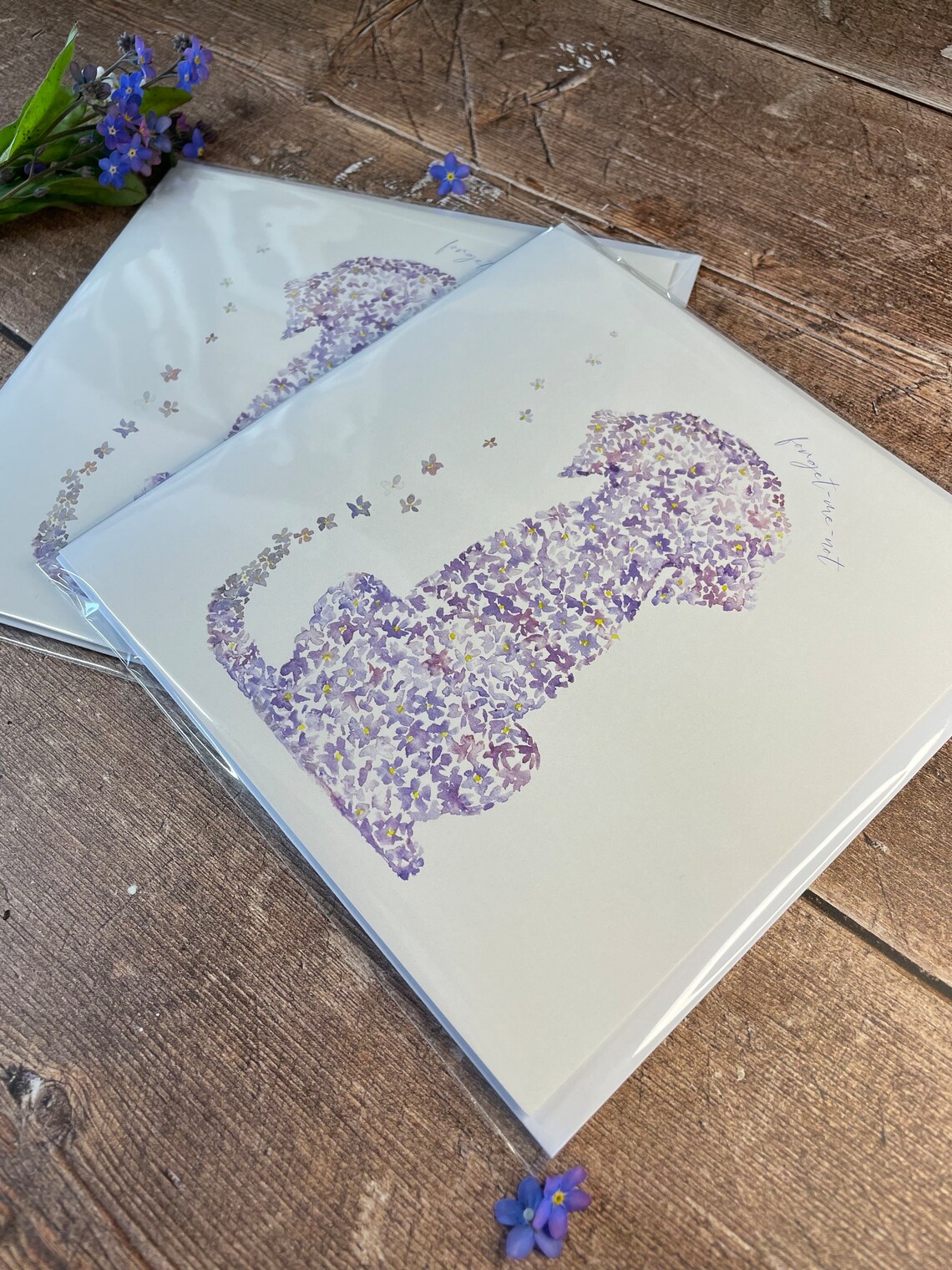 Forget Me Not Dog Condolence Card | Pet Sympathy Card - Etsy