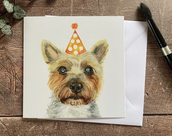 Dog Cards, Yorkie Card, Yorkie Birthday Card, Yorkshire Terrier ...