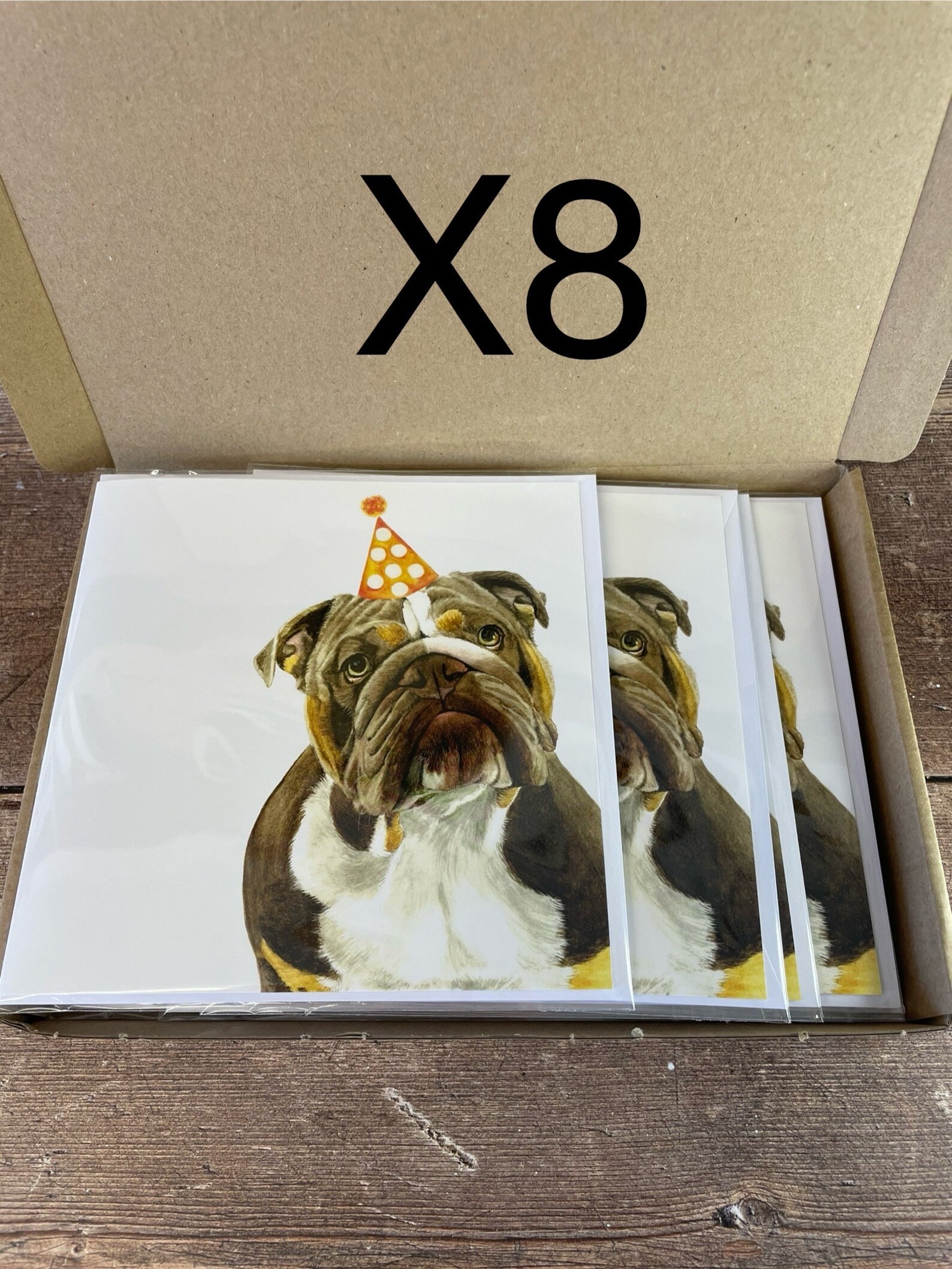 Bulldog Birthday Card - Etsy