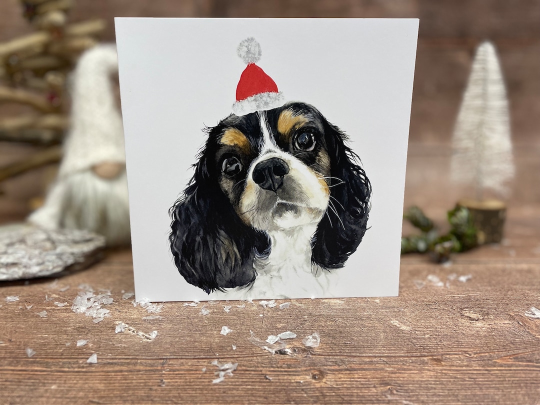 Cavalier King Charles Spaniel Christmas Card - Etsy
