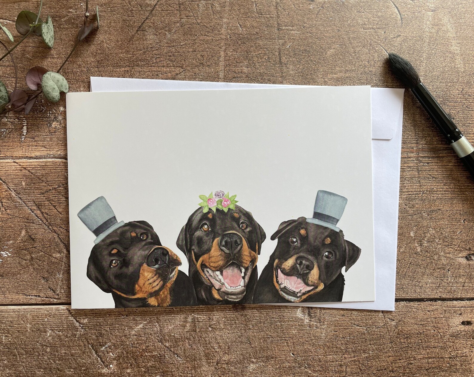 Rottweiler Wedding Card Rottweiler Anniversary Card - Etsy