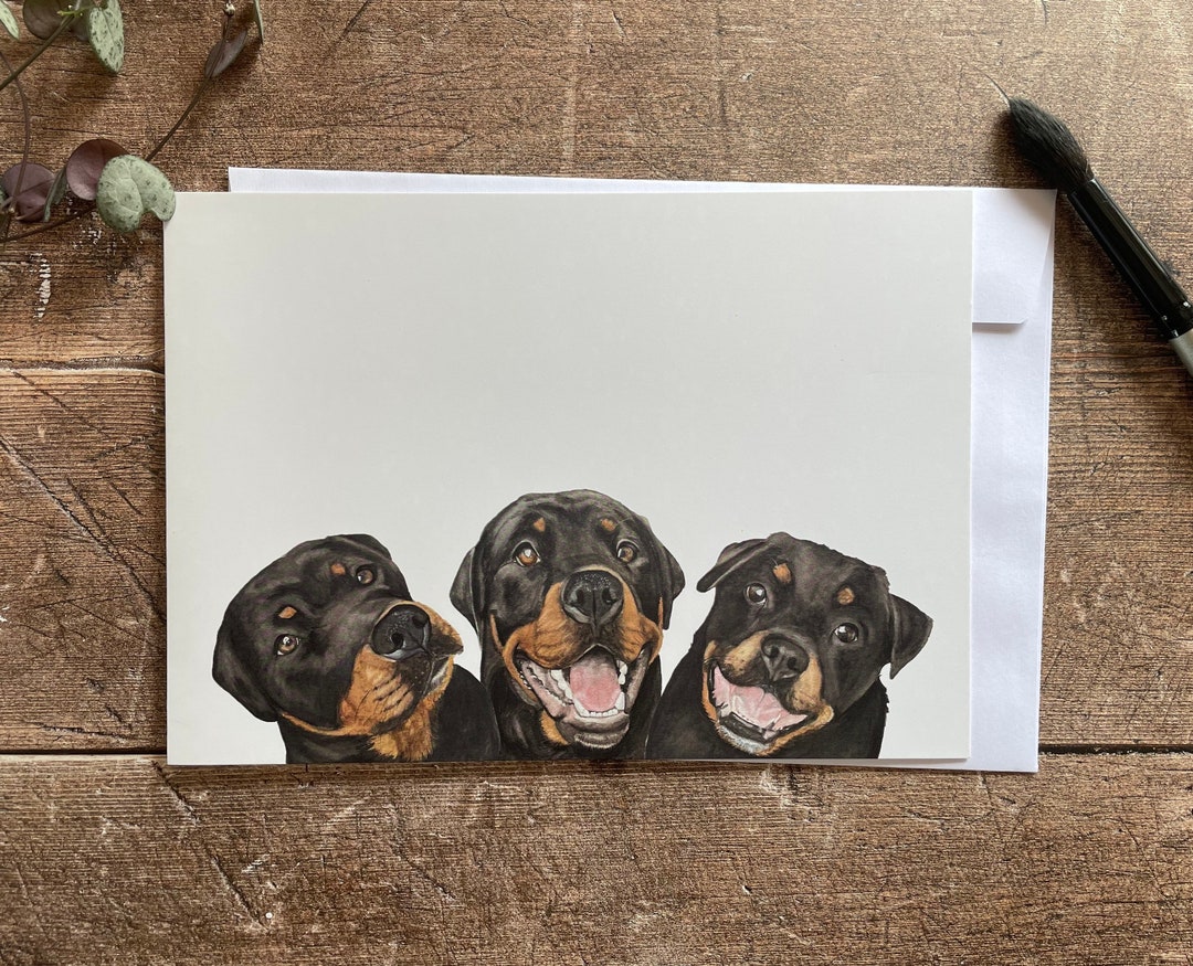 Rottweiler Card | Birthday Card | Thank You Card - Etsy