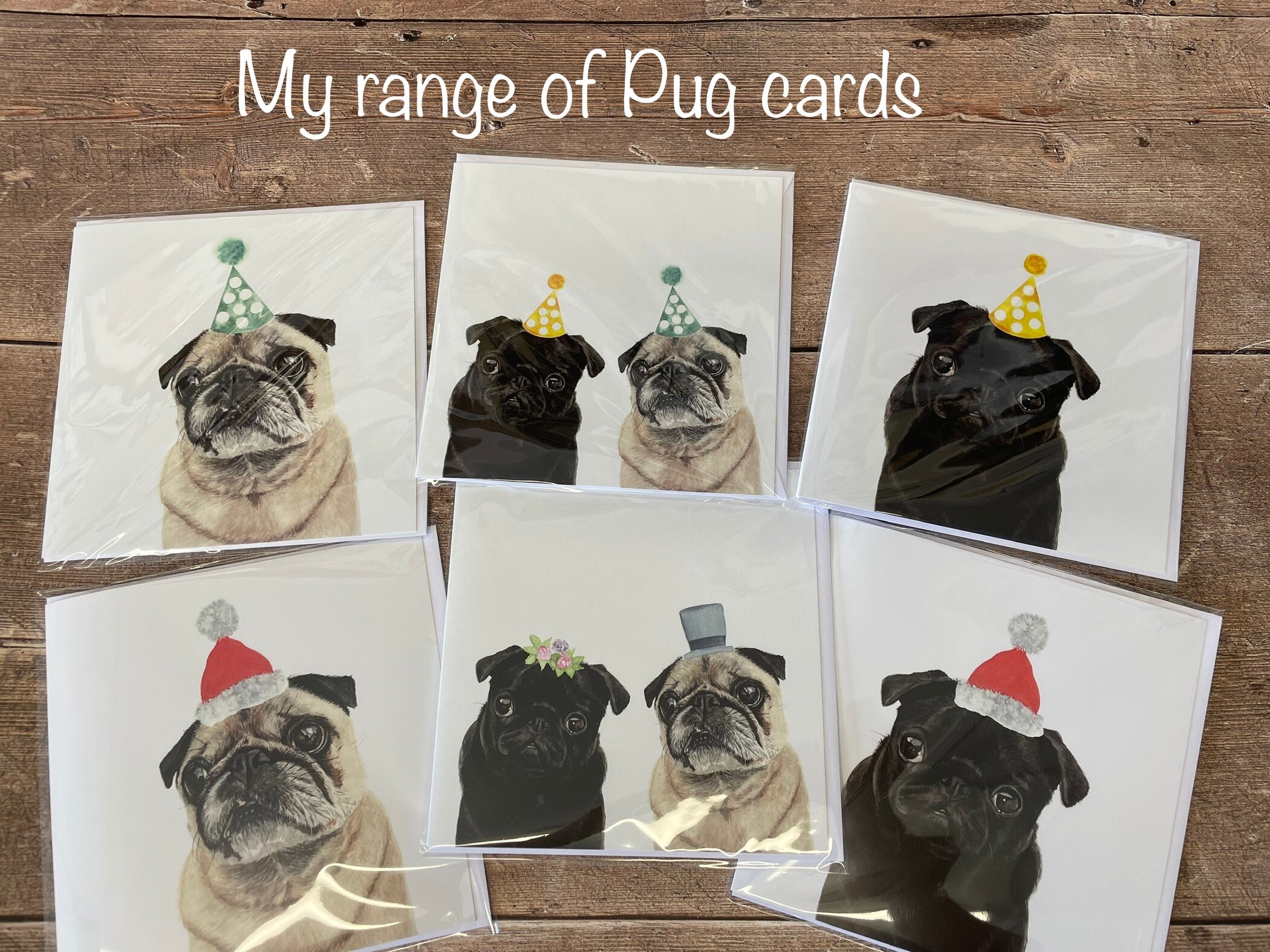 Pug Wedding Card | Pug Anniversary Card | Pug Engagement Card - Etsy