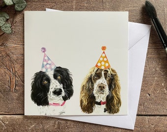 Personalized Springer Spaniel Birthday Card - Etsy