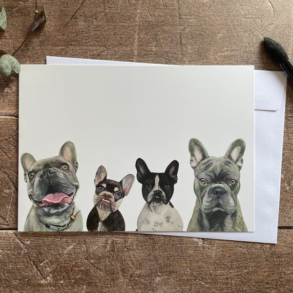 French Bulldog Card - Etsy