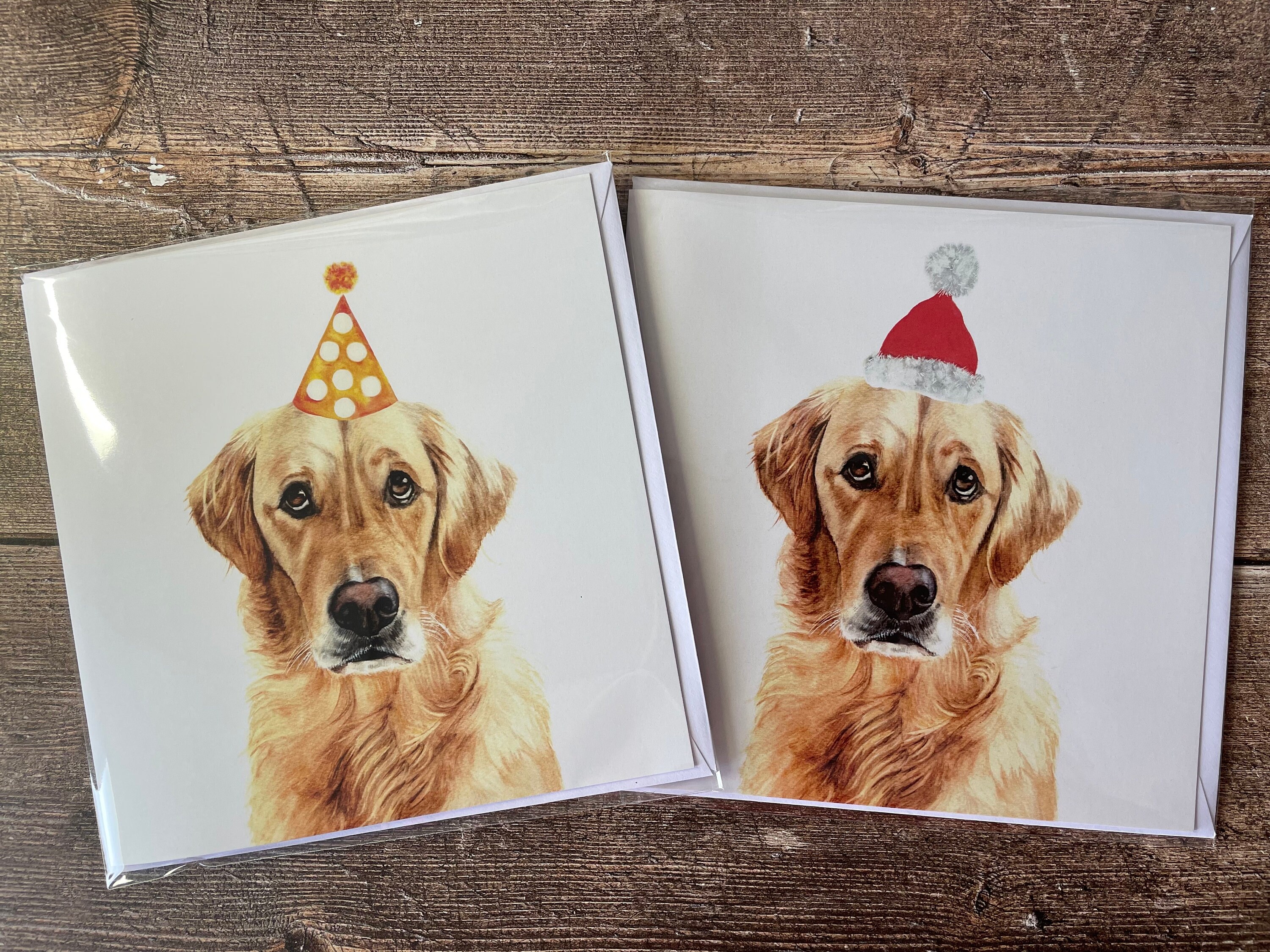 Golden Retriever Birthday Card - Etsy
